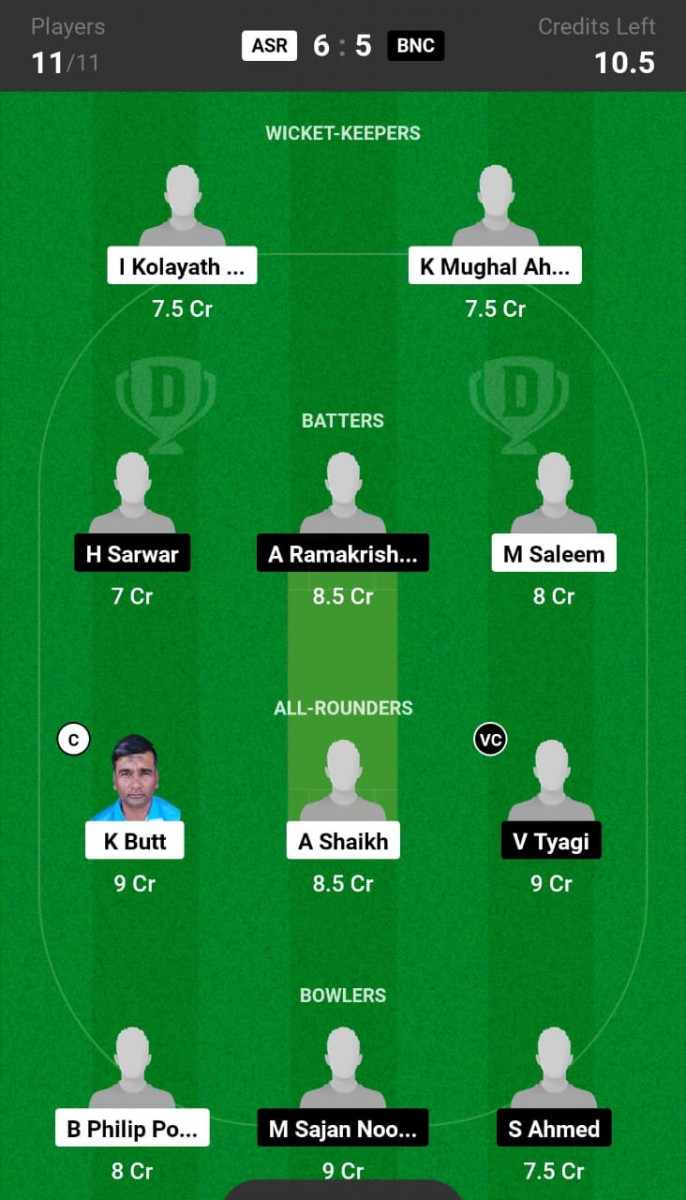 ASR vs BNC Prediction, ASR vs BNC Preview, KCC T20 cup 2024