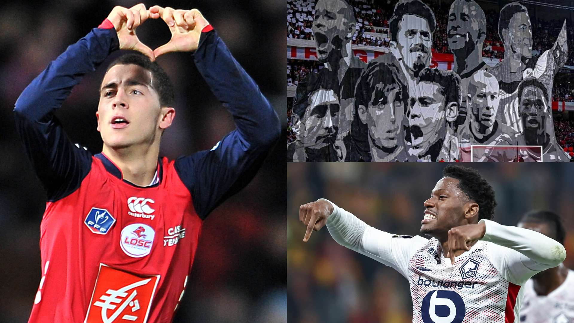 David & Hazard among stars on incredible Lille tifo