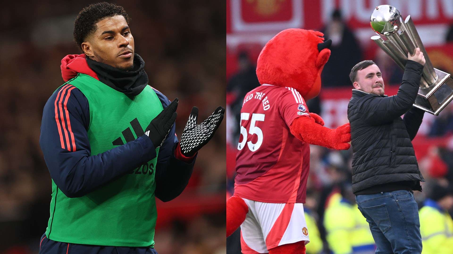 Littler weighs in on Rashford saga as he shows off WDC trophy at Old ...